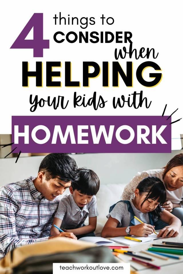 4 Things To Consider When Helping Kids With Homework |TWL